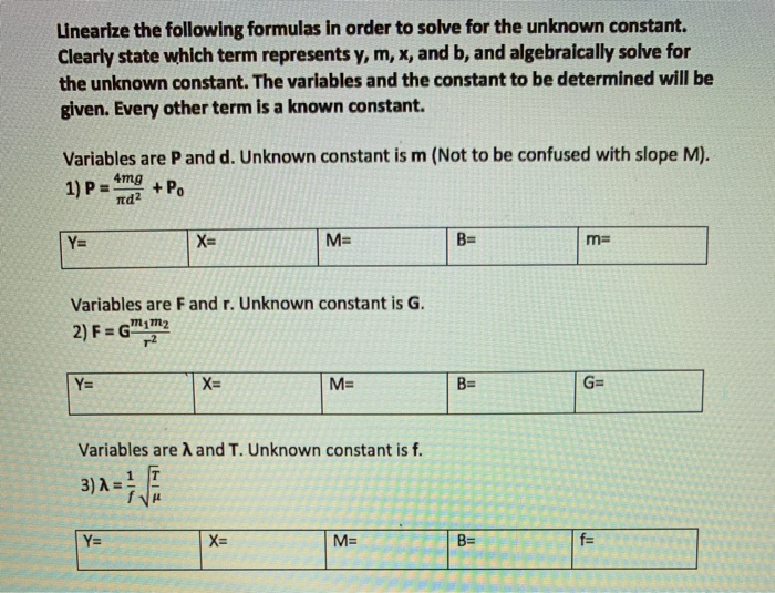 Solved Linearize the following formulas in order to solve | Chegg.com