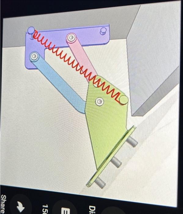 Solved analyze the trap door 4 bar mechanism for the | Chegg.com