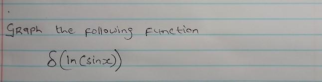 Solved Graph the following function δ(ln(sinx)) | Chegg.com