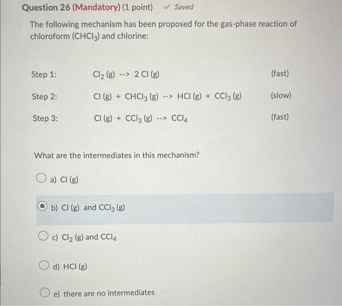 Solved The following mechanism has been proposed for the | Chegg.com