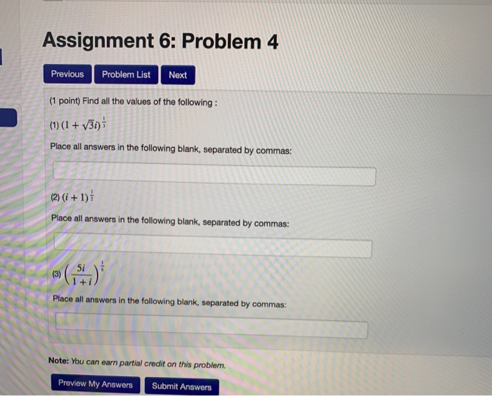 Solved Assignment 6: Problem 4 Previous Problem List Next (1 | Chegg.com