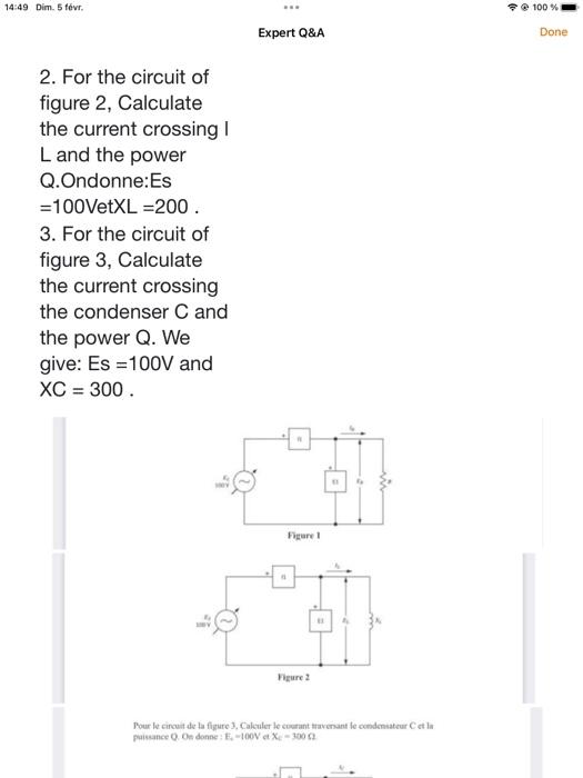 2. For the circuit of figure 2, Calculate the current | Chegg.com