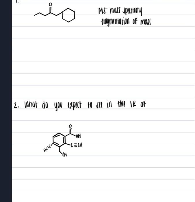 Solved what is the mass spectrometry and mass fragmentation | Chegg.com