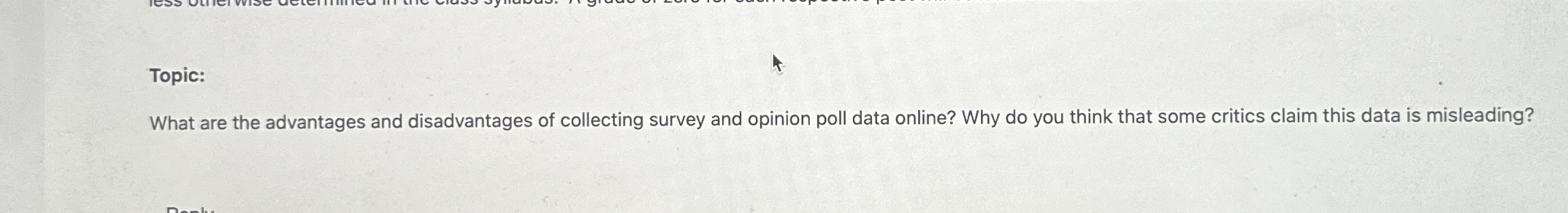 Solved Topic:What are the advantages and disadvantages of | Chegg.com