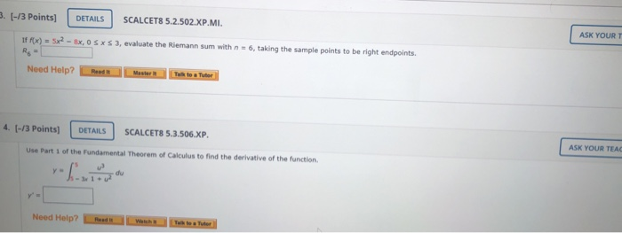 Solved 3. (-/3 Points] DETAILS SCALCET8 5.2.502.XP.MI. If | Chegg.com