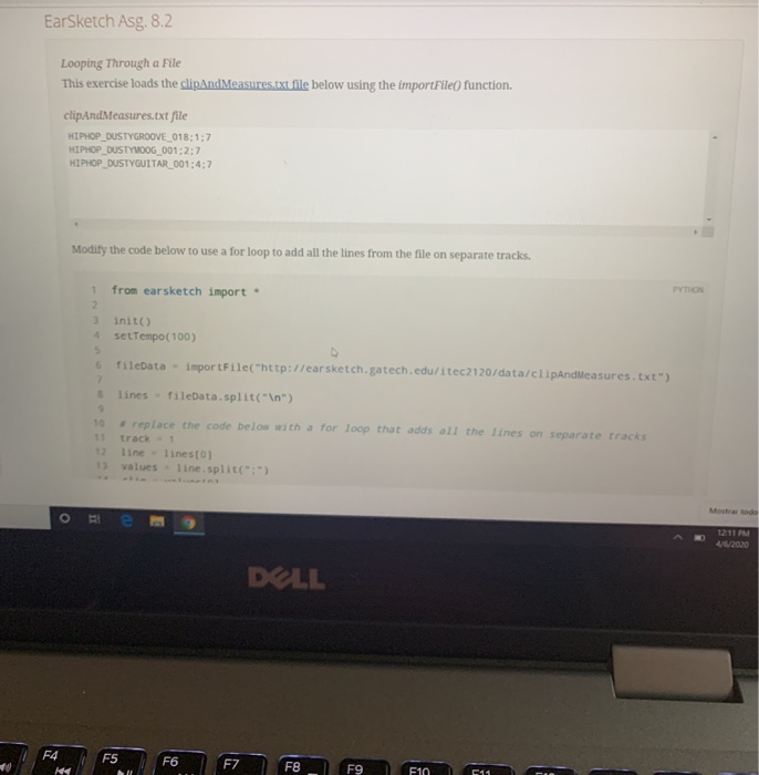 Solved bok.htmlit_earsketch_asg_8_2 arSketch Asg. 8.2 | Chegg.com