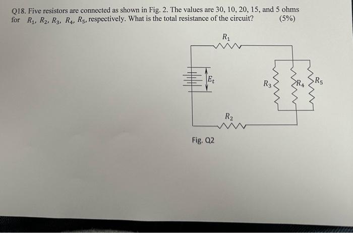 Solved Q19. What is the current in the circuit of Fig. Q2 | Chegg.com