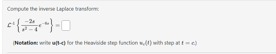 Solved Compute the inverse Laplace | Chegg.com