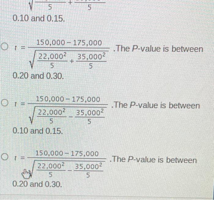 Solved The agent tests Ho: H1 - H2 = 0, Ha: H1 H2