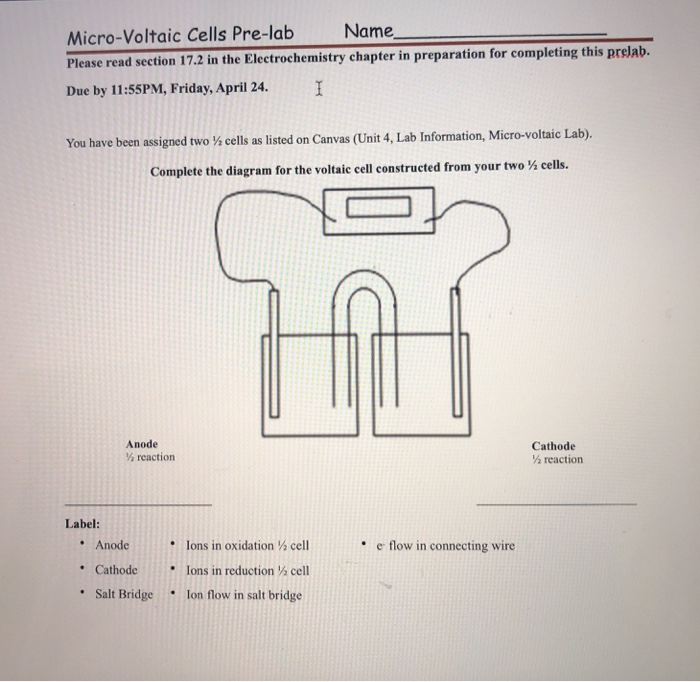 Solved Micro-Voltaic Cells Pre-lab Name Please read section | Chegg.com Solved Micro-Voltaic Cells Pre-lab Name Please read section | Chegg.com
