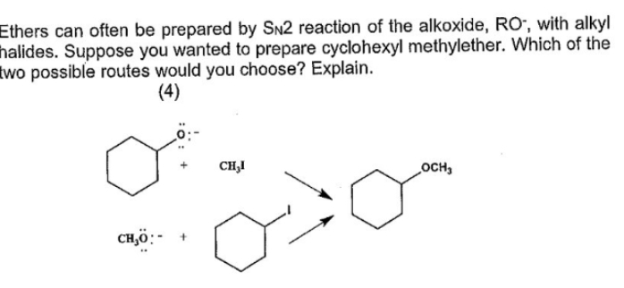 Solved Ethers can often be prepared by SN2 ﻿reaction of the | Chegg.com