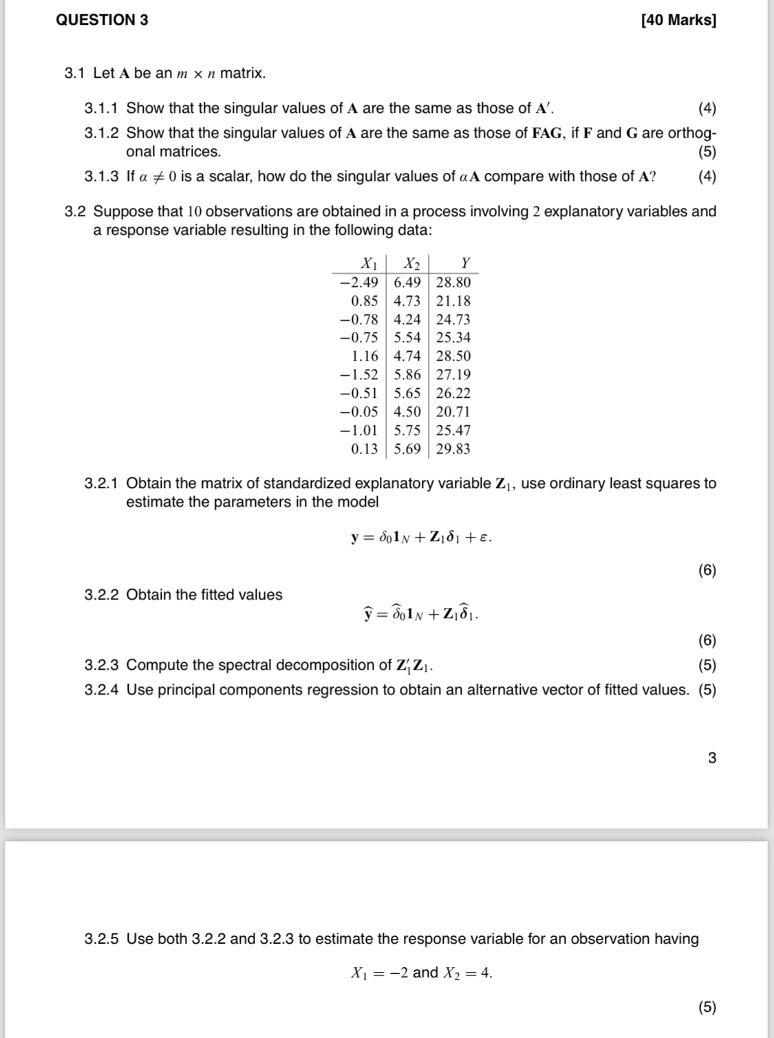 Solved QUESTION 3[40 ﻿Marks]3.1 ﻿Let A ﻿be an m×n | Chegg.com