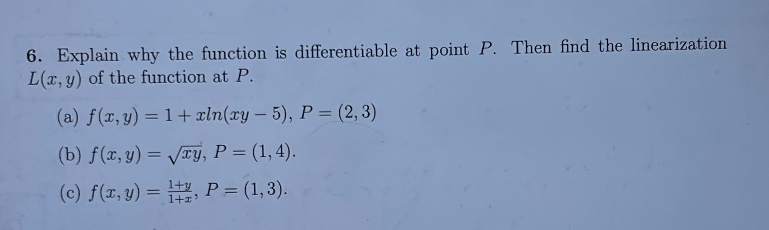 Solved Explain why the function is differentiable at point | Chegg.com