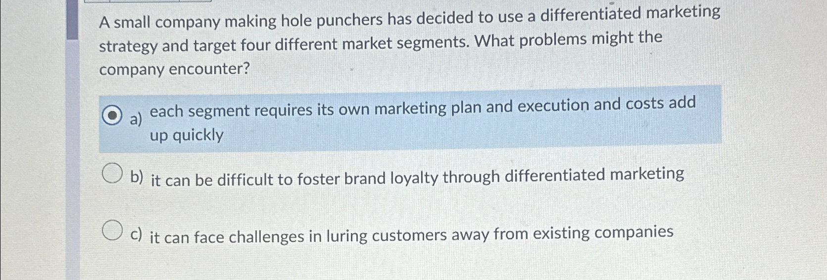 Solved A small company making hole punchers has decided to | Chegg.com