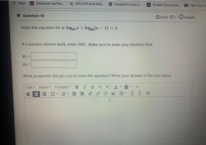 Solved Apps Additional Lab Res.... NYS HCR Rent Relie... S | Chegg.com