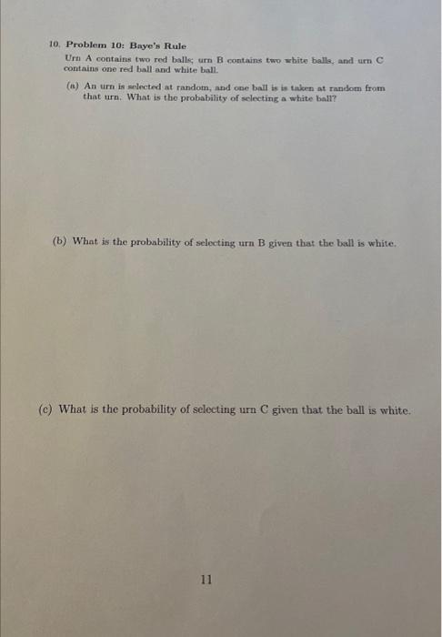 Solved 10. Problem 10: Bnye's Pule Uru A contains two red | Chegg.com Solved 10. Problem 10: Bnye's Pule Uru A contains two red | Chegg.com