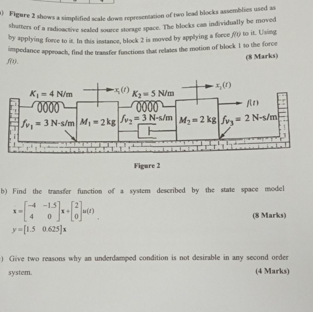 Solved ) Figure 2 shows a simplified scale down | Chegg.com