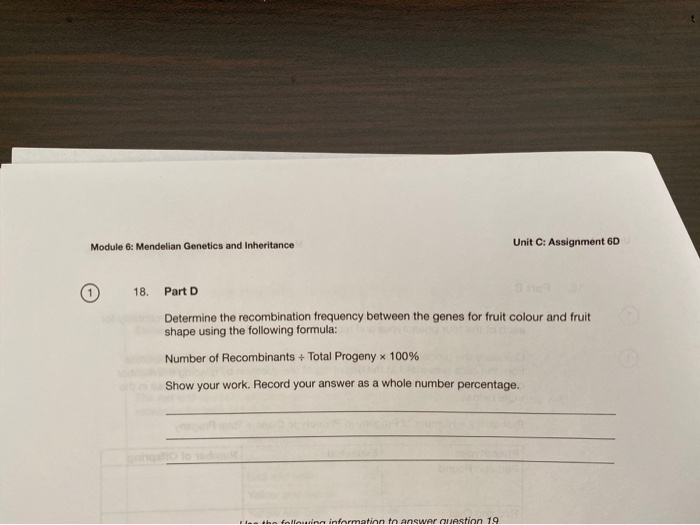 Solved Unit C Assignment 6d Module And Mendelian Genetics And 5871