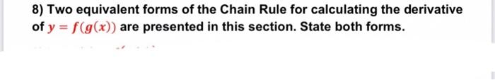 Solved 1) Give three real life examples of chain rule?8) Two | Chegg.com