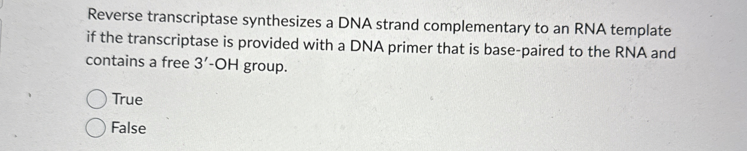 Solved Reverse transcriptase synthesizes a DNA strand | Chegg.com