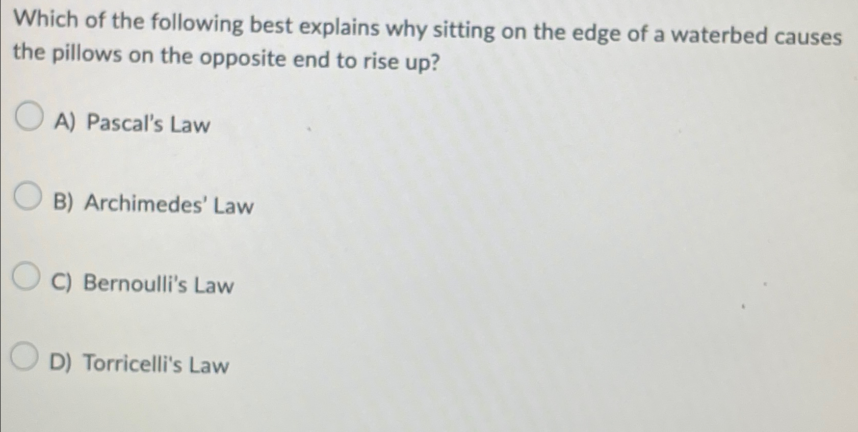 Solved Which of the following best explains why sitting on | Chegg.com