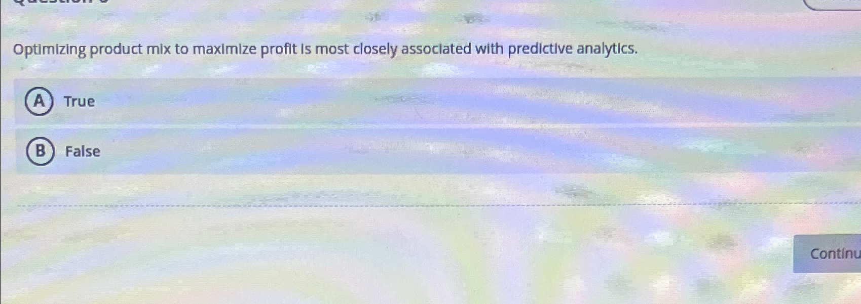 Solved Optimizing product mix to maximize profit is most | Chegg.com