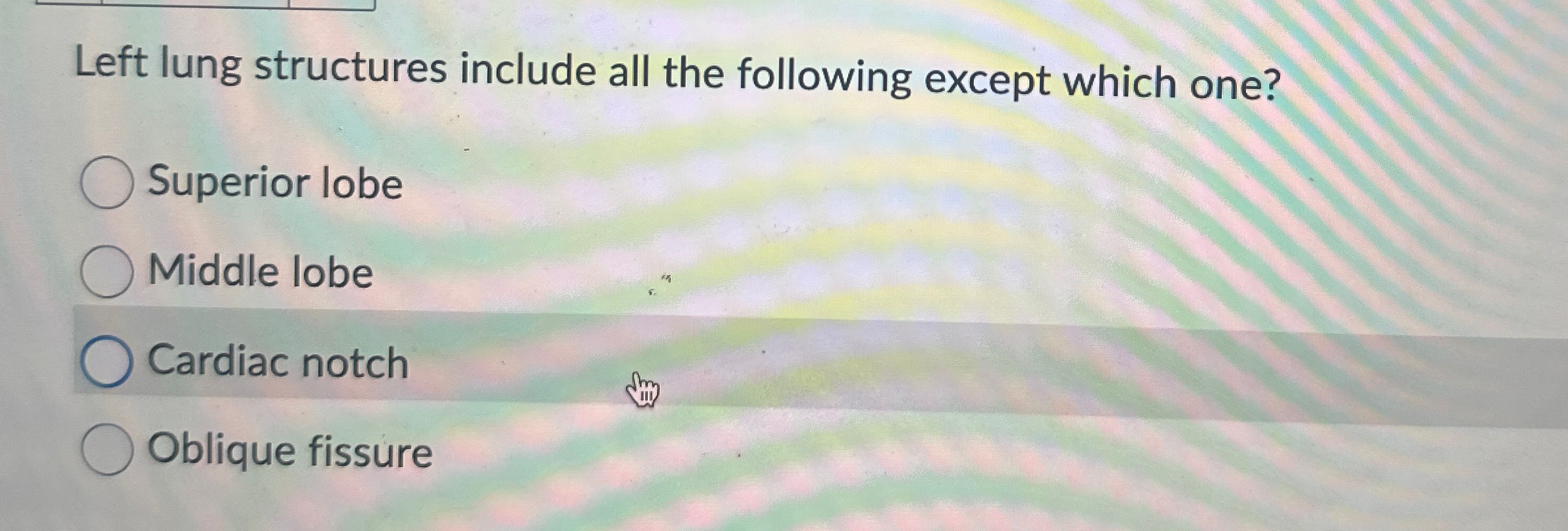 Solved Left lung structures include all the following except | Chegg.com