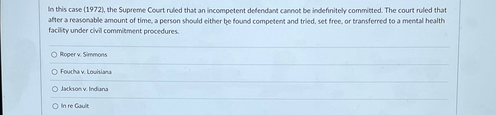 Solved In this case (1972), ﻿the Supreme Court ruled that an | Chegg.com