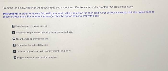 From the list below, which of the following do you | Chegg.com