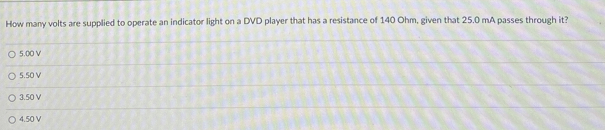 Solved How many volts are supplied to operate an indicator | Chegg.com
