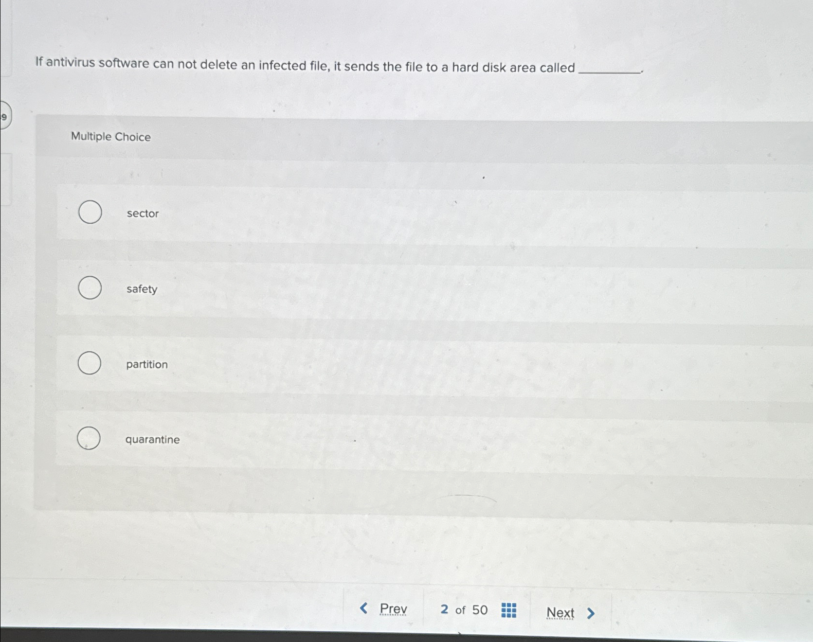 Solved If antivirus software can not delete an infected | Chegg.com