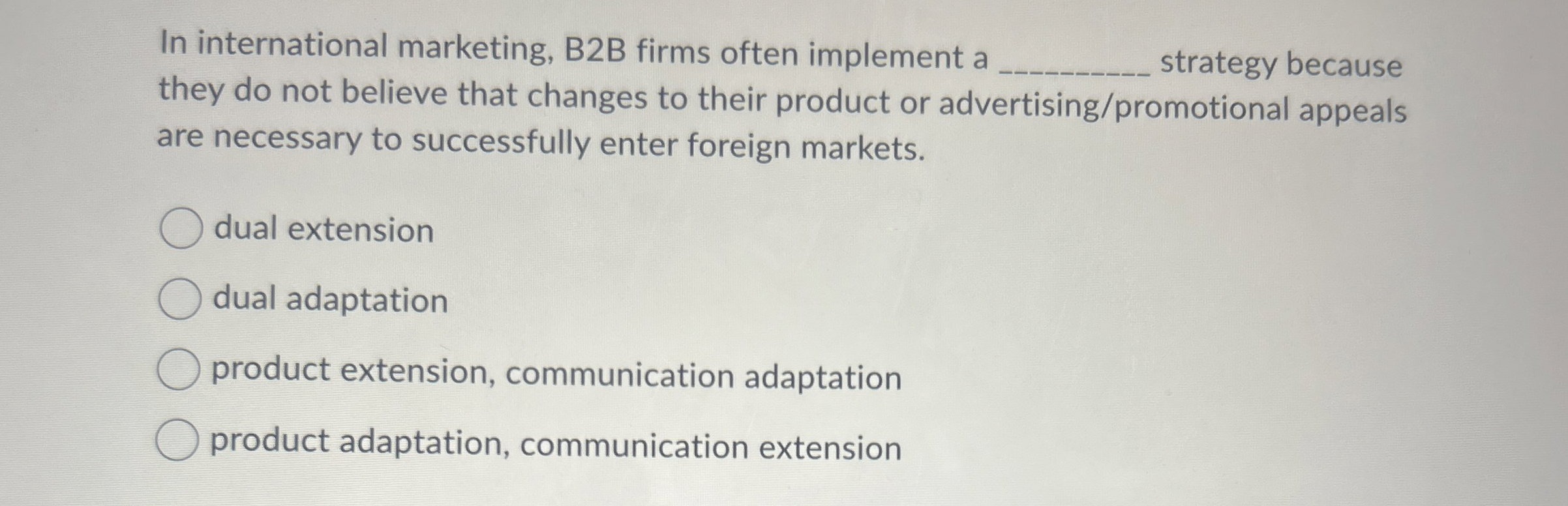 Solved In international marketing, B2B firms often implement | Chegg.com