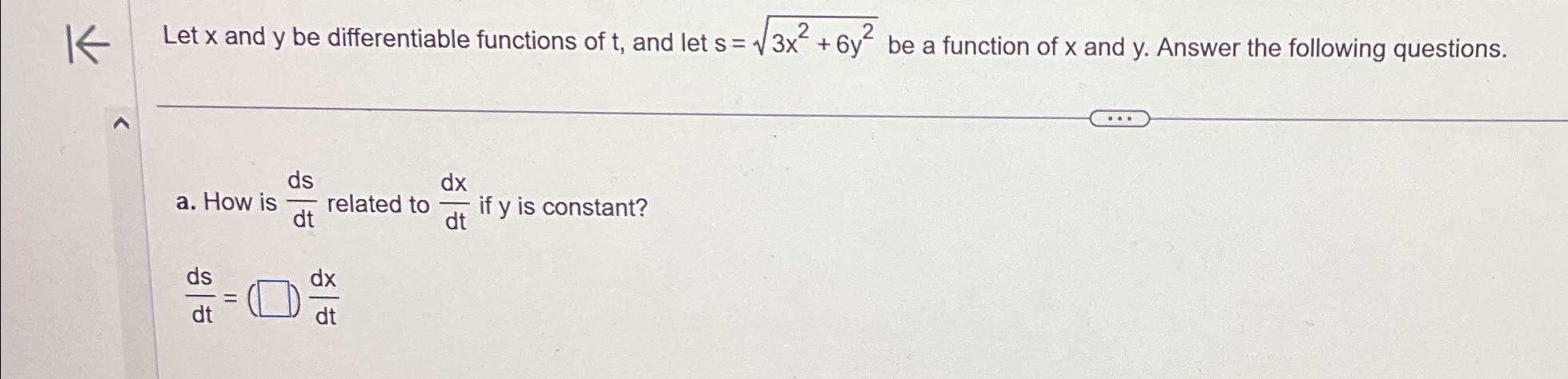 Solved Let x ﻿and y ﻿be differentiable functions of t, ﻿and | Chegg.com