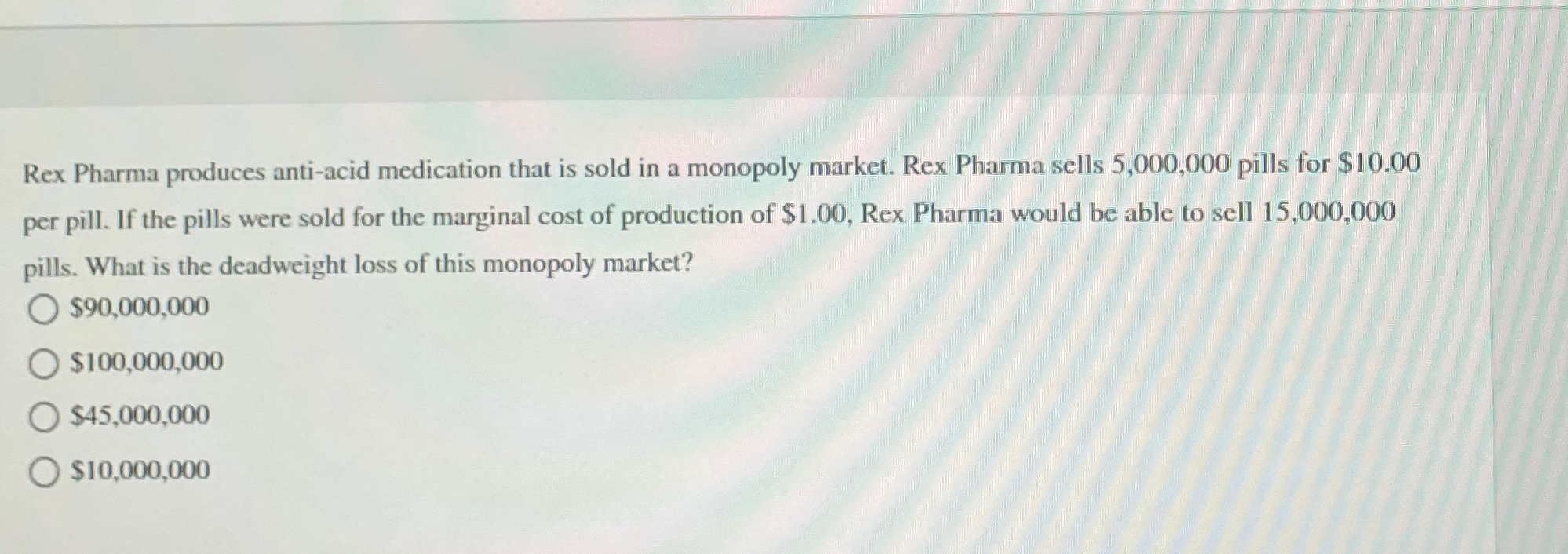 Solved Rex Pharma produces anti-acid medication that is sold | Chegg.com