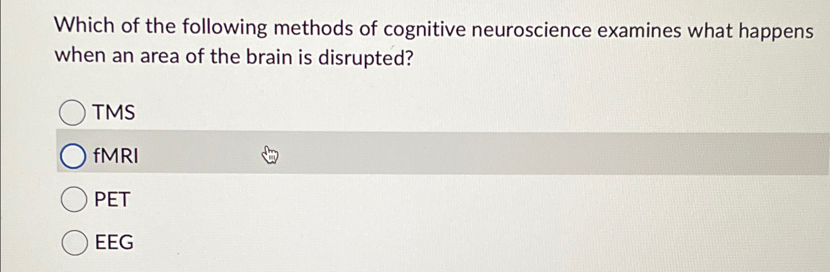 Solved Which of the following methods of cognitive | Chegg.com