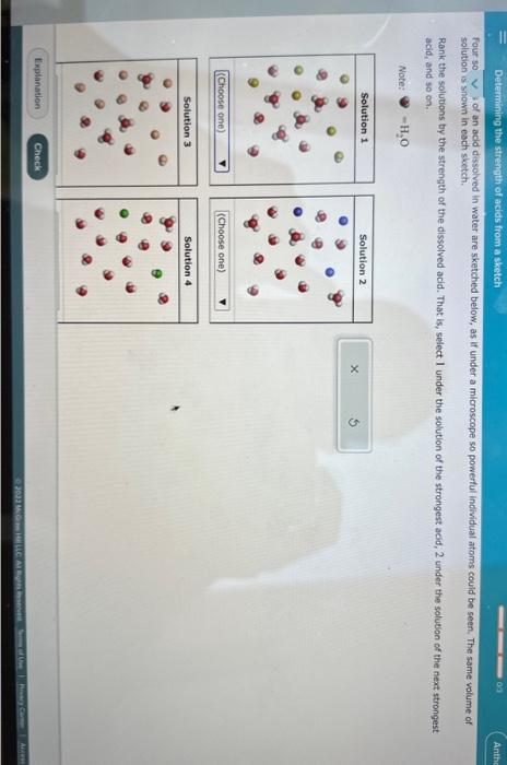 Solved Four so V, of an acid dissolved in water are sketched | Chegg.com