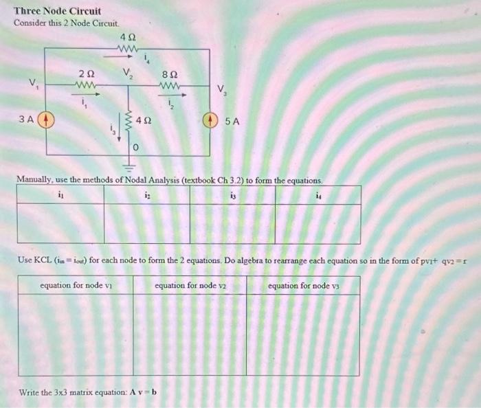 Solved Three Node Circuit Consider this 2 Node Circuit. V₁ 3 | Chegg.com Solved Three Node Circuit Consider this 2 Node Circuit. V₁ 3 | Chegg.com