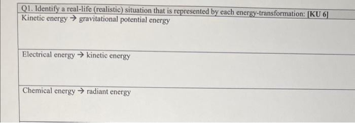 Solved Q1. Identify a real-life (realistic) situation that | Chegg.com