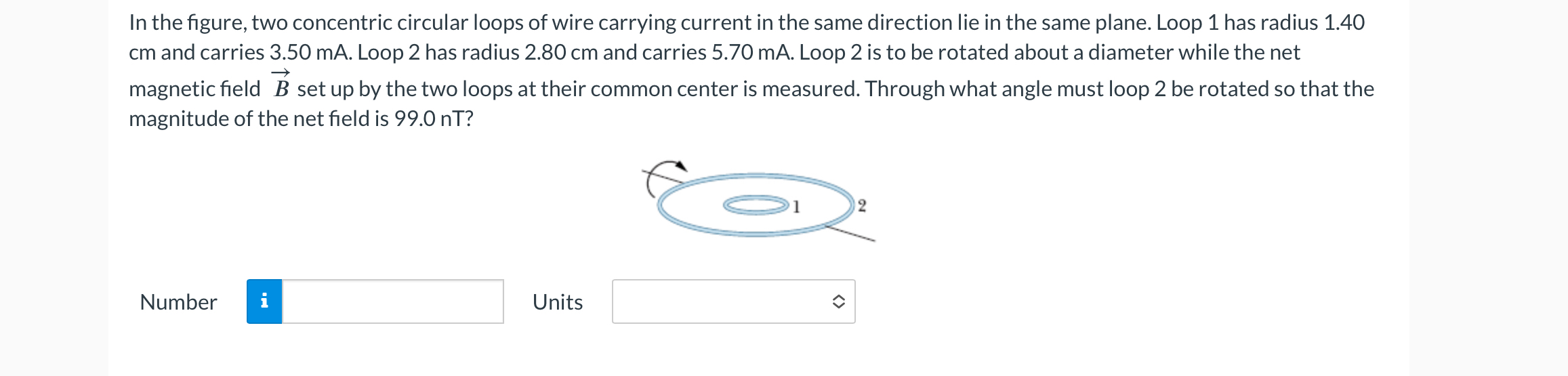 Solved In the figure, two concentric circular loops of wire | Chegg.com