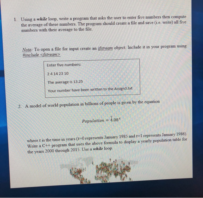 Solved 1. Using a while loop, write a program that asks the | Chegg.com ...