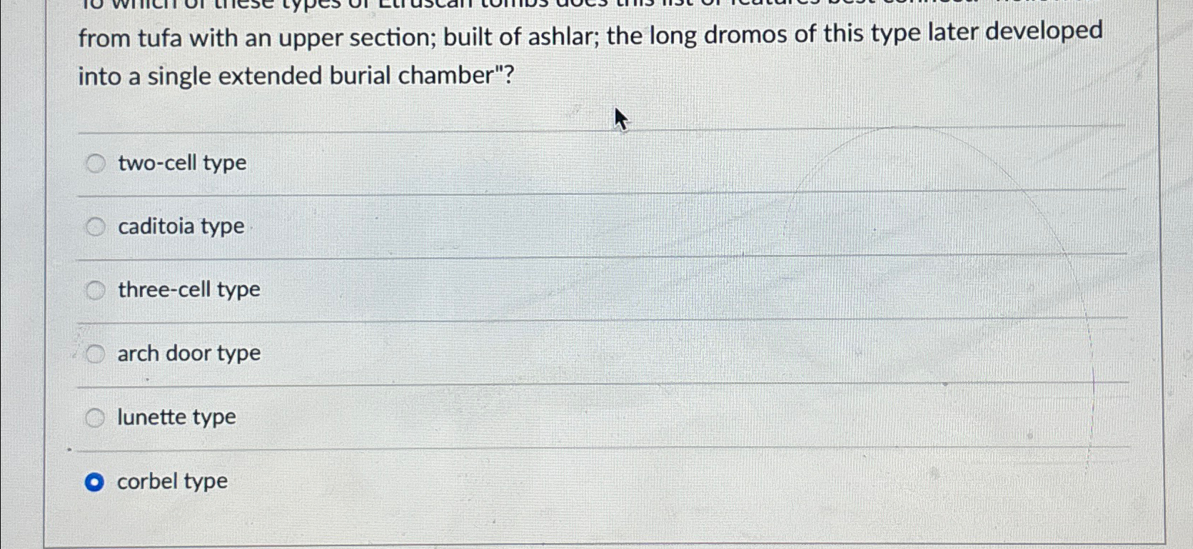 from tufa with an upper section; built of ashlar; the | Chegg.com