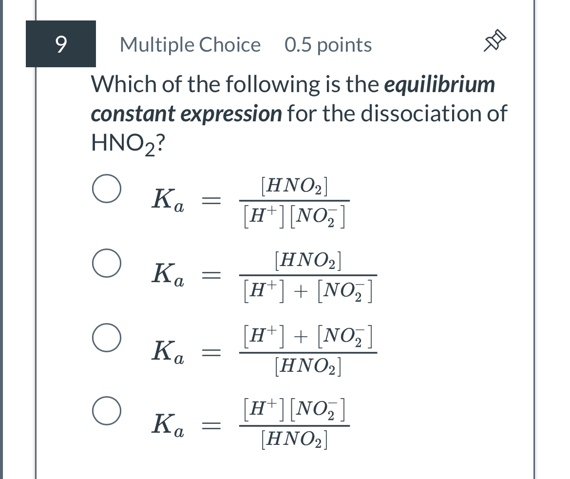 Solved 9Multiple Choice0.5 ﻿pointsWhich of the following is | Chegg.com