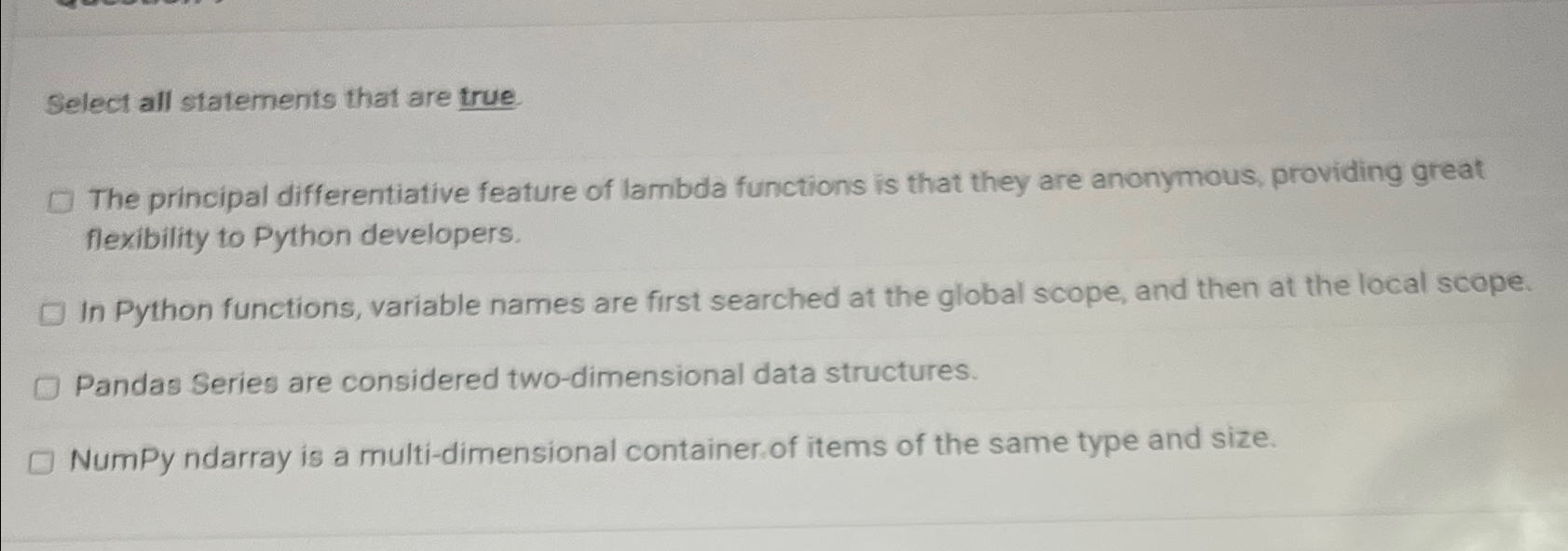 Solved Select all statements that are true.The principal | Chegg.com