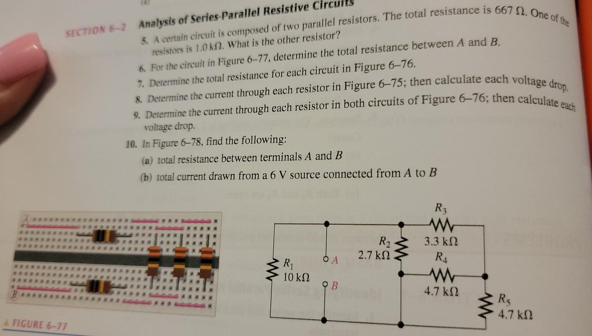 SECTION 6-2 Analysis of Series-Parallel Resistive Cir | Chegg.com
