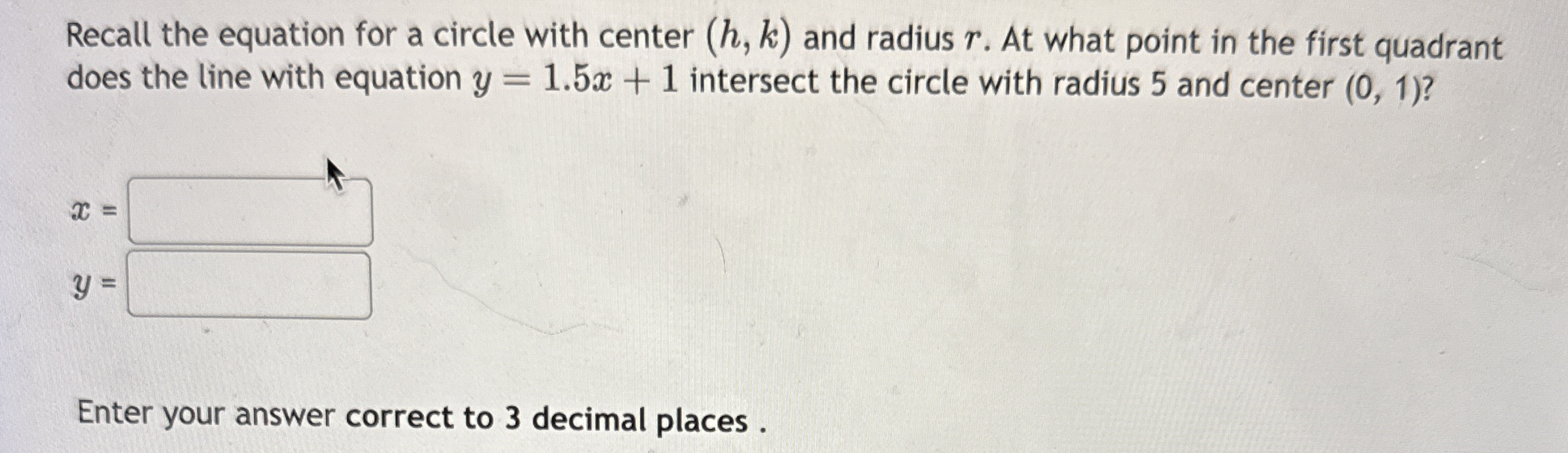Solved Recall the equation for a circle with center (h,k) | Chegg.com