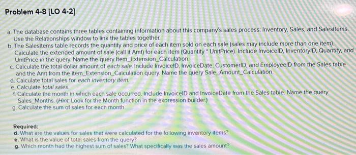 a. The database contains three tables containing | Chegg.com