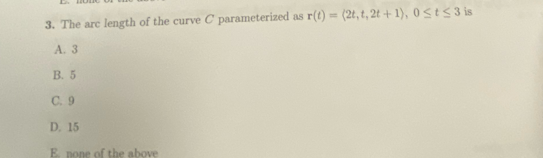 Solved The arc length of the curve C ﻿parameterized as | Chegg.com