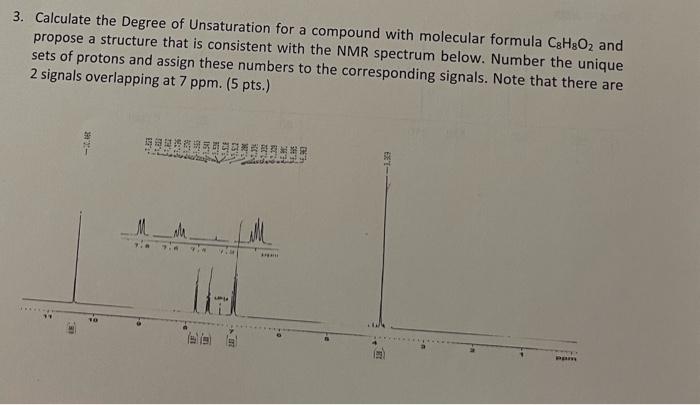 Solved 3. Calculate the Degree of Unsaturation for a | Chegg.com