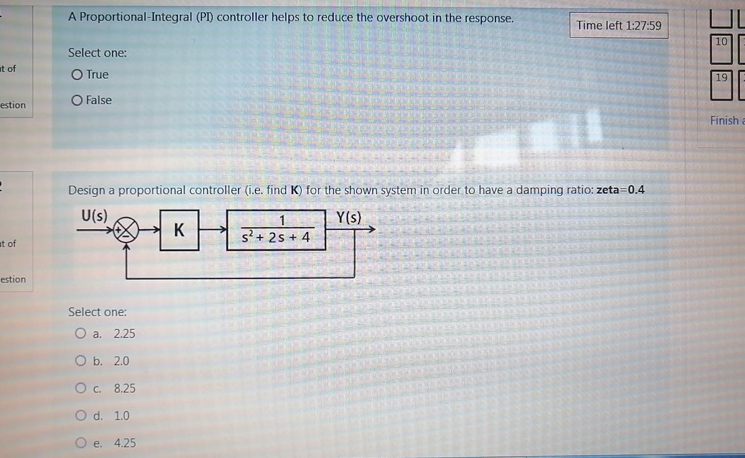 Solved A Proportional-Integral (PI) controller helps to | Chegg.com