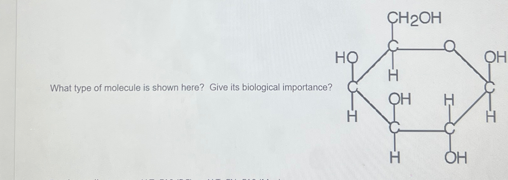 Solved What type of molecule is shown here? Give its | Chegg.com